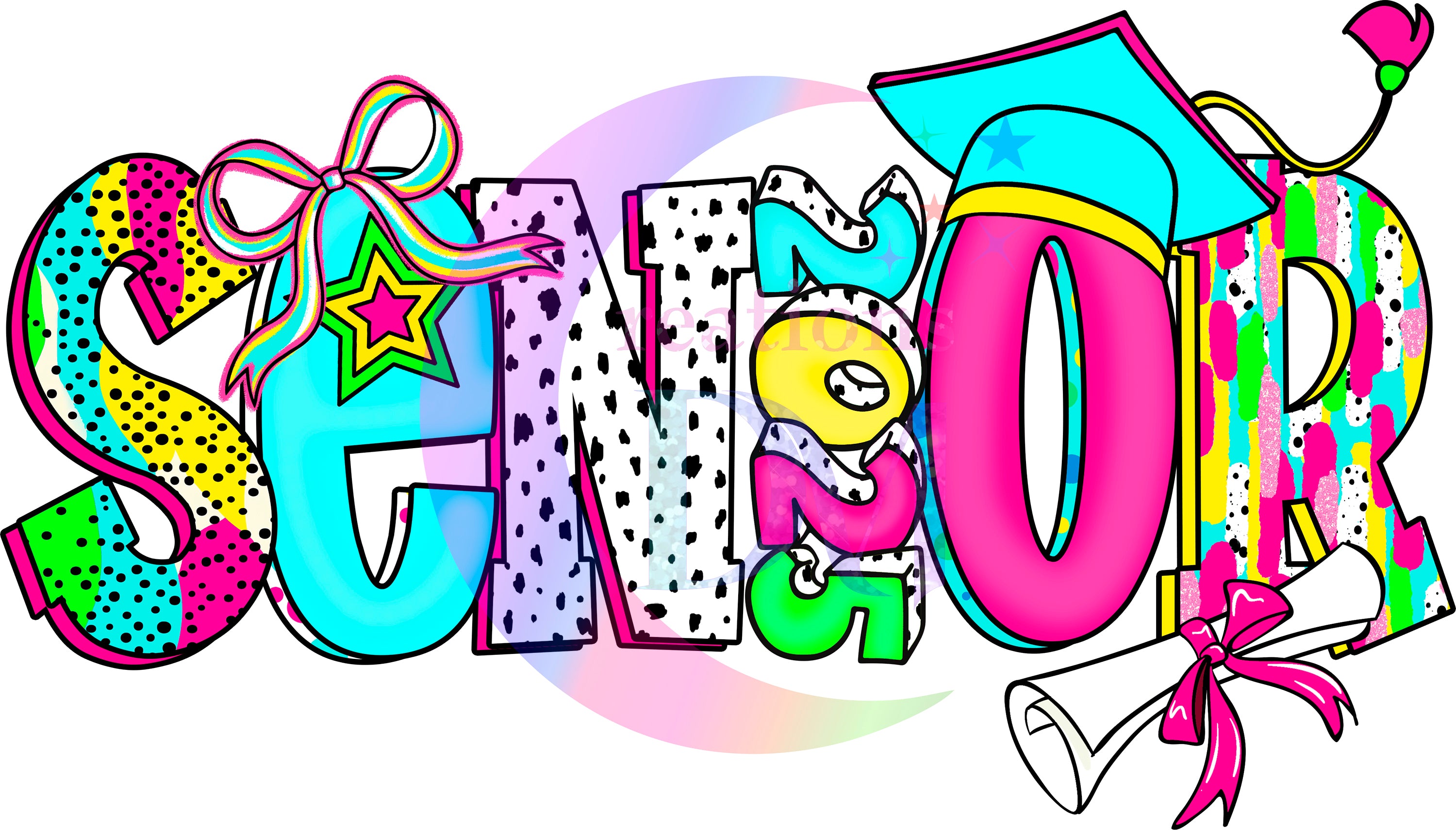 graduation DTF - senior retro, blue cap – dm printed creations